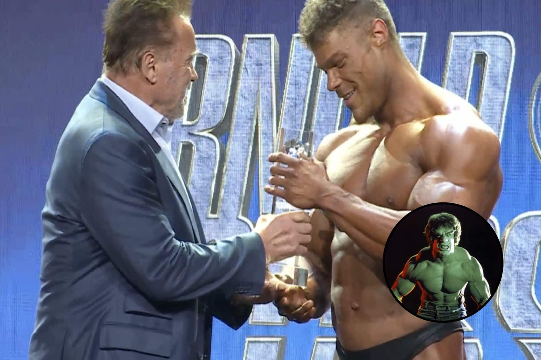Schwarzenegger compara Vissers a Hulk de Lou Ferrigno pós-título do ...